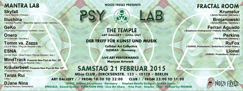 * PsyLab Records LAUNCH PARTY * --->> SKYFALL, ILIUCHINA, KRUMELUR, BROJANOWSKI · 21 Feb 2015 ...