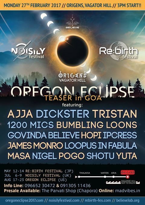 Oregon Eclipse 2017 Teaser in GOA · 27 Feb 2017 · Goa (India) · goabase ॐ parties and people