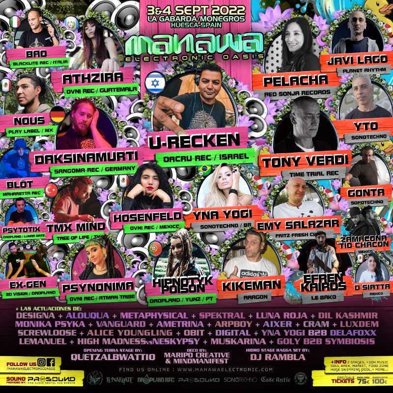 Manawa Electronic Oasis Festival · 3 Sept 2022 · Huesca (Spain) · goabase ॐ parties and people