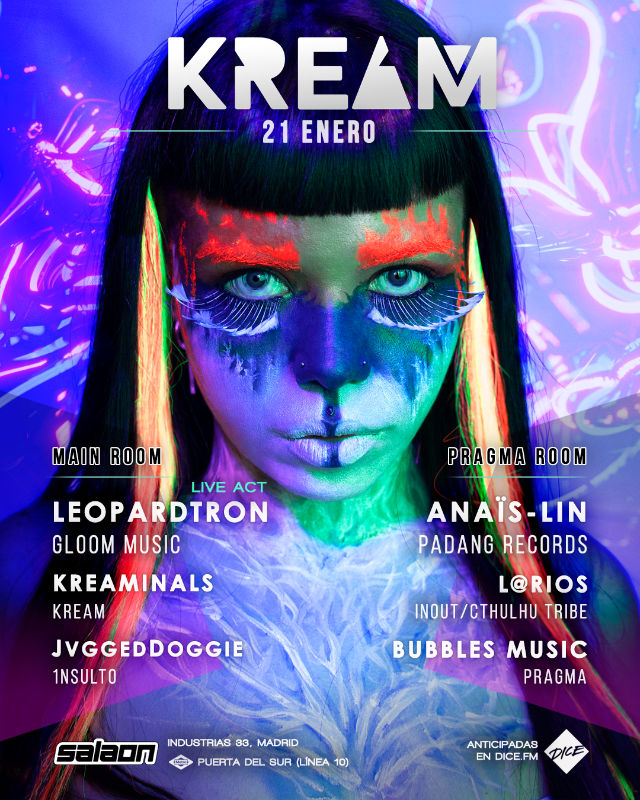 KREAM w/ Leopardtron + Anaïs-Lin · 21 ene 2023 · Madrid (España) · goabase ॐ parties and people