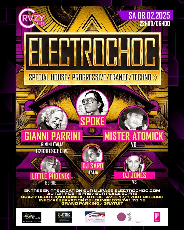 Electrochoc Party · 08.02.2025 · Fribourg (Schweiz) · goabase ॐ parties ...