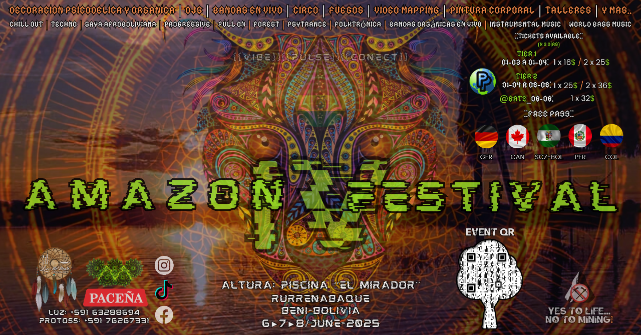 Amazon Festival 2025 · 6 Jun 2025 · Rurrenabaque (Bolivia) · goabase ॐ ...