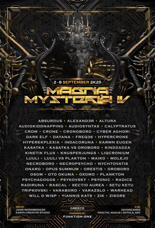 Magna Mysteria IV · 2 Sept 2025 · Lárisa (Greece) · goabase ॐ parties ...