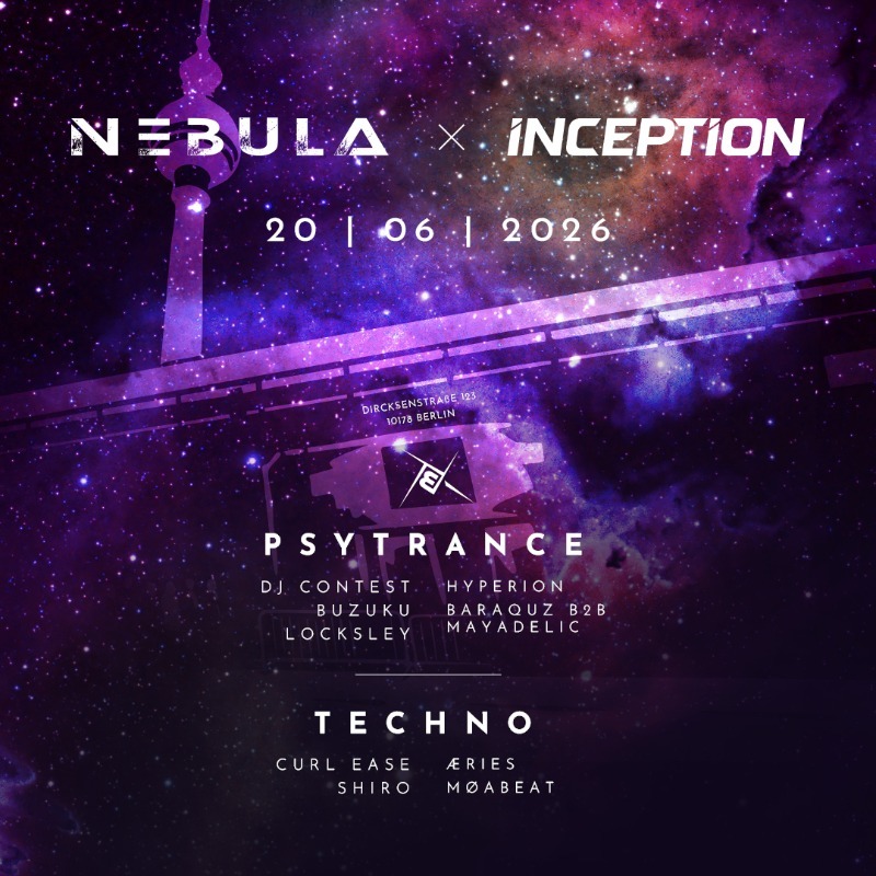 Nebula x Inception w/ Locksley, Hyperion and many more · 20.06.2026 ...